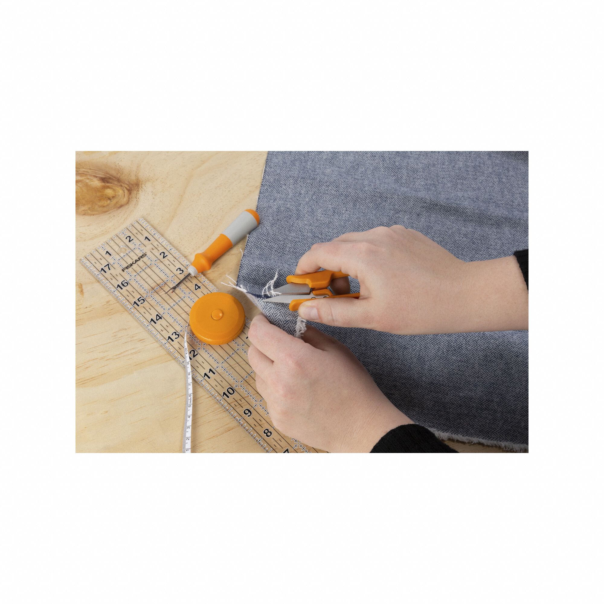 FISKARS Thread Clip Snip: Ambidextrous, 7 1/4 in Overall Lg, Straight ...