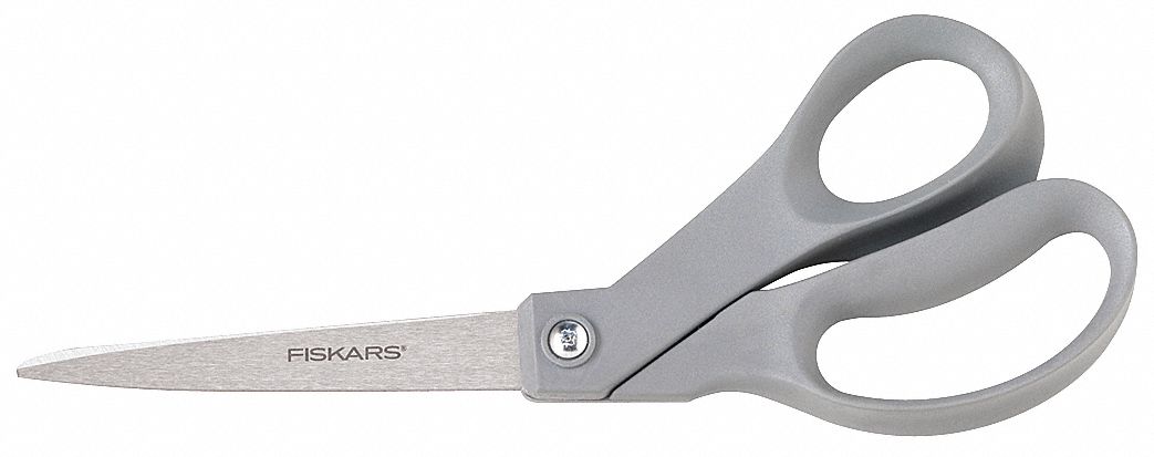 FISKARS, Ambidextrous, 8 in Overall Lg, Scissors - 39DT60|01-004250J ...