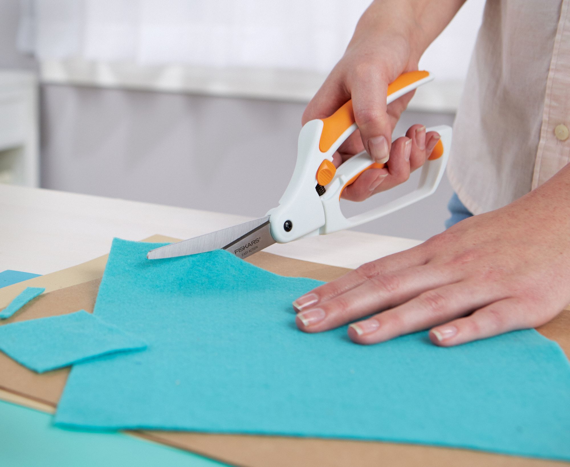 FISKARS Scissors: Ambidextrous, 10 in Overall Lg, Straight, Stainless ...