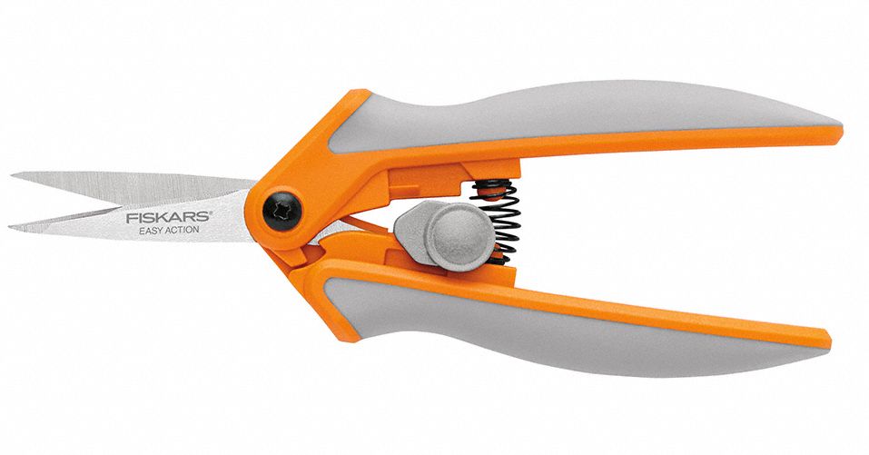 FISKARS Scissors: Ambidextrous, 6 in Overall Lg, Straight, Stainless ...