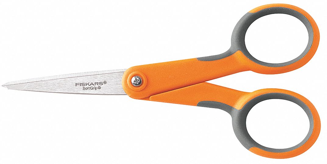 FISKARS, Ambidextrous, 5 in Overall Lg, Scissors - 39DT71|1069765 ...