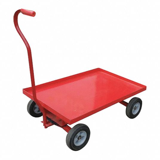 1,200 lb Load Capacity, 36 inx24 inx11-1/2 in, Wagon Truck with Lipped ...