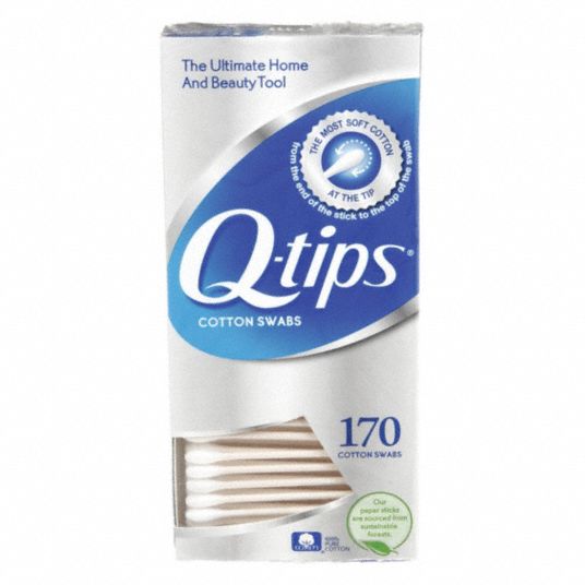 Q-TIP, Non-Sterile, Cotton, Cotton Tip Swab - 39E702|CB070006 - Grainger