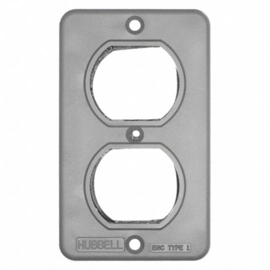 HUBBELL WIRING DEVICE-KELLEMS, Portable Outlet Box Cover, Duplex ...