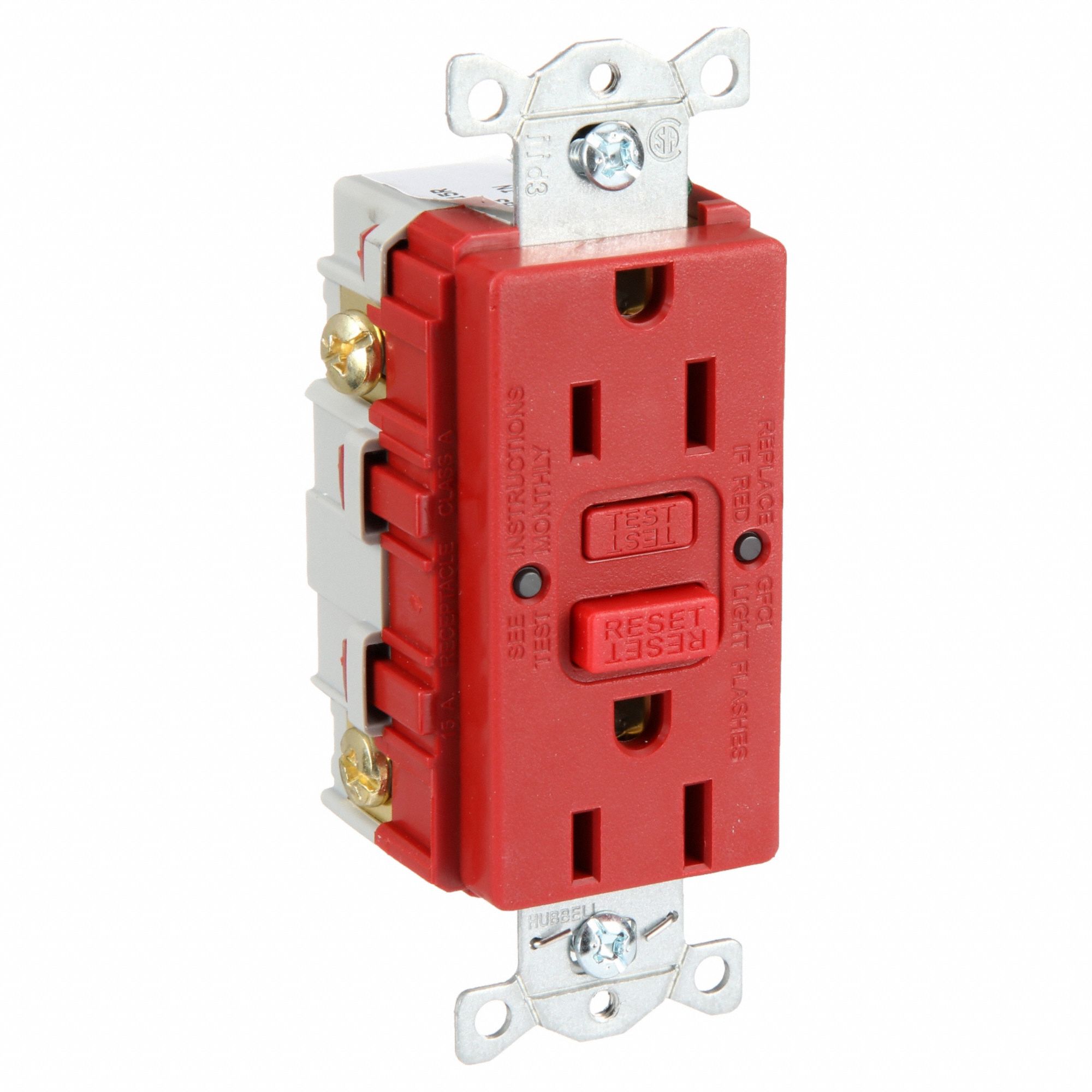 HUBBELL, Duplex, 5-15R, GFCI Receptacle - 39EA19|GFR15R - Grainger