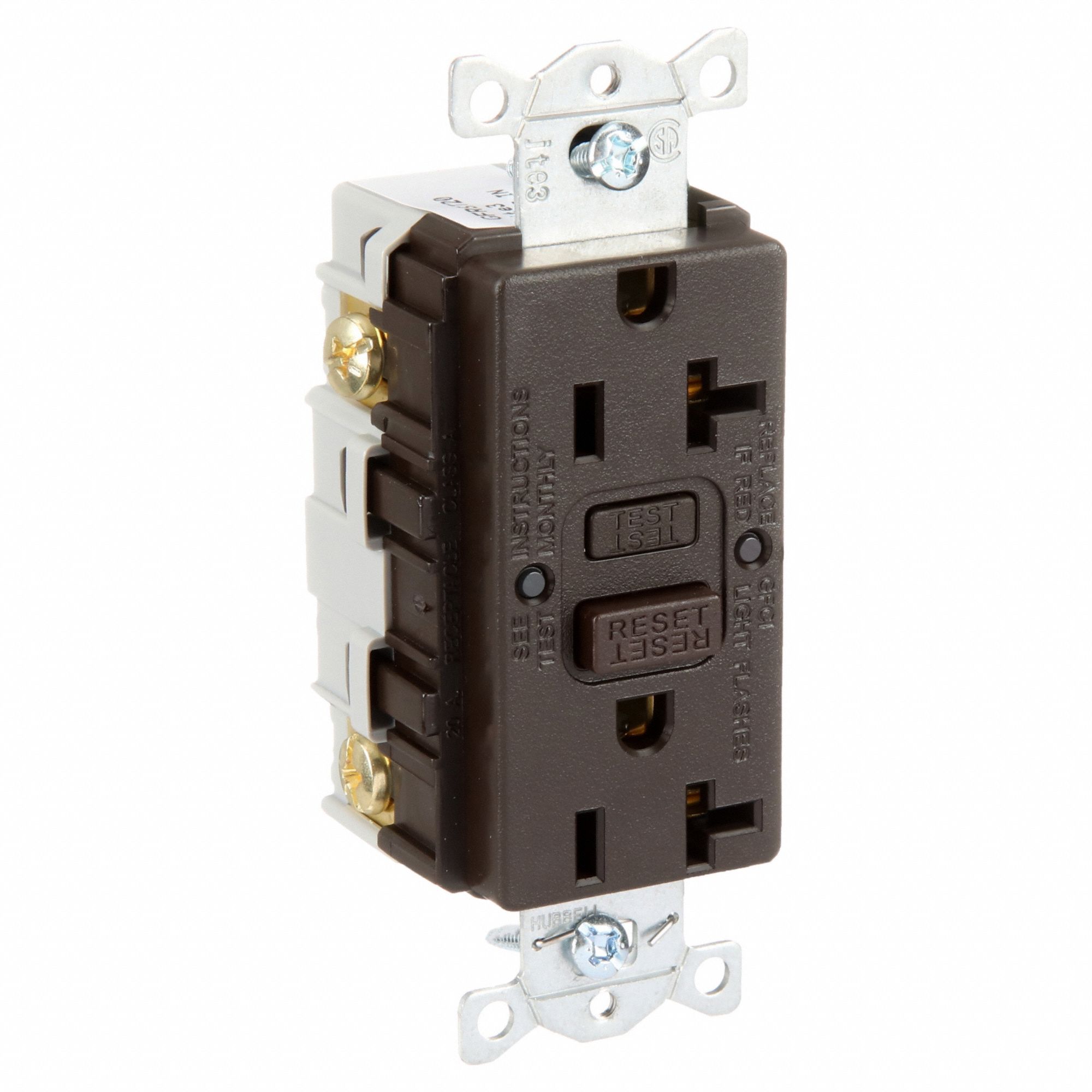 HUBBELL, Duplex, 5-20R, GFCI Receptacle - 39EA24|GFR20 - Grainger