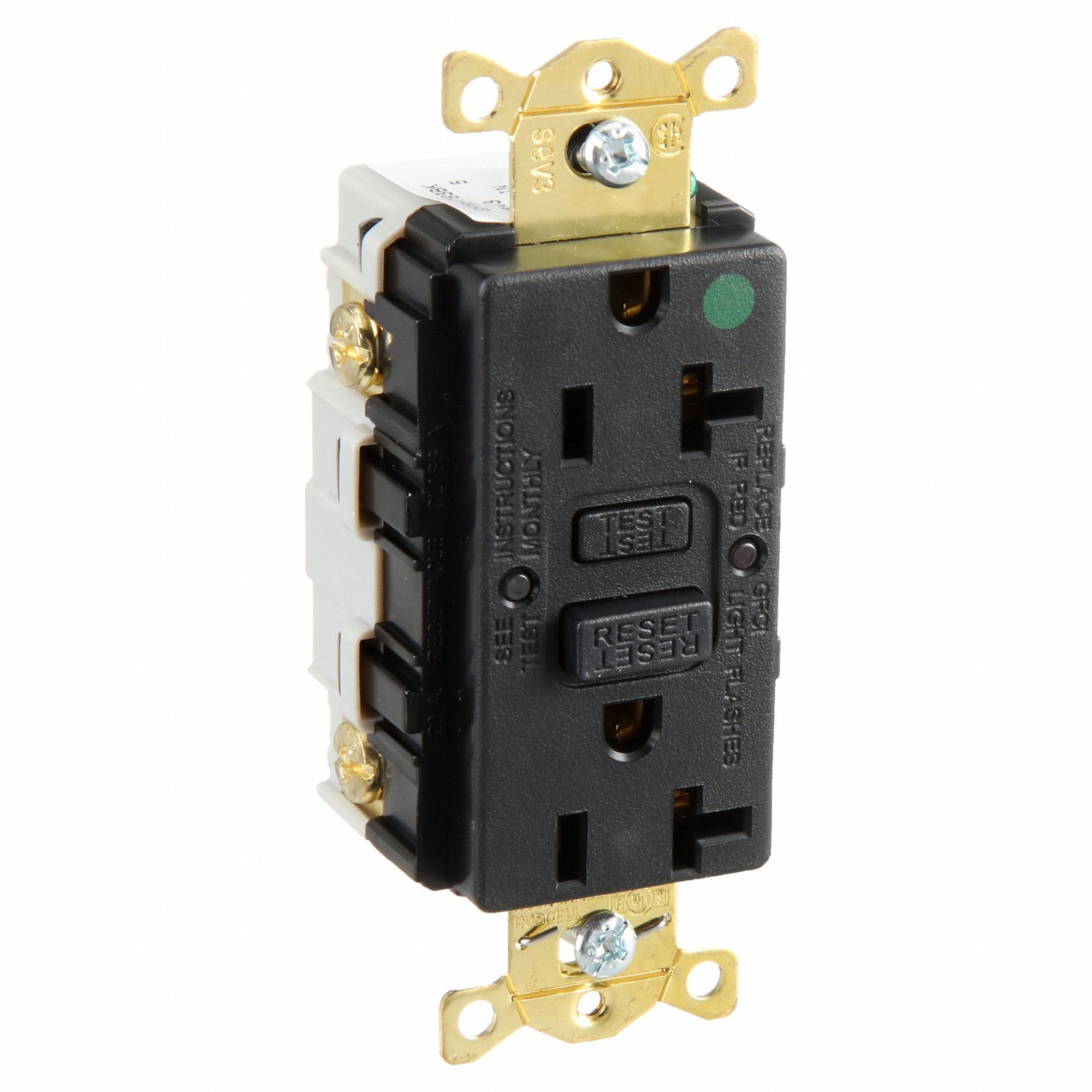 HUBBELL, Duplex, 5-20R, GFCI Receptacle - 39EA39|GFR83BLK - Grainger