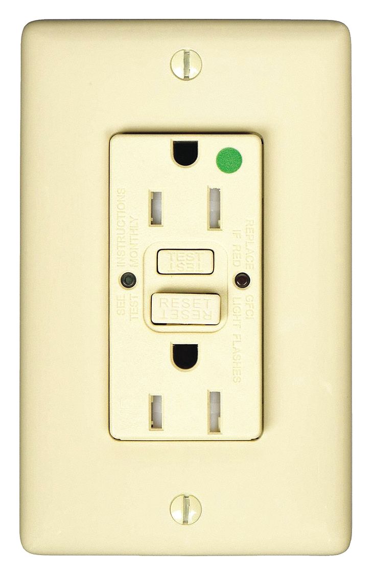 Duplex, 5-15R, GFCI Receptacle - 39EA48|GFTWRST82I - Grainger
