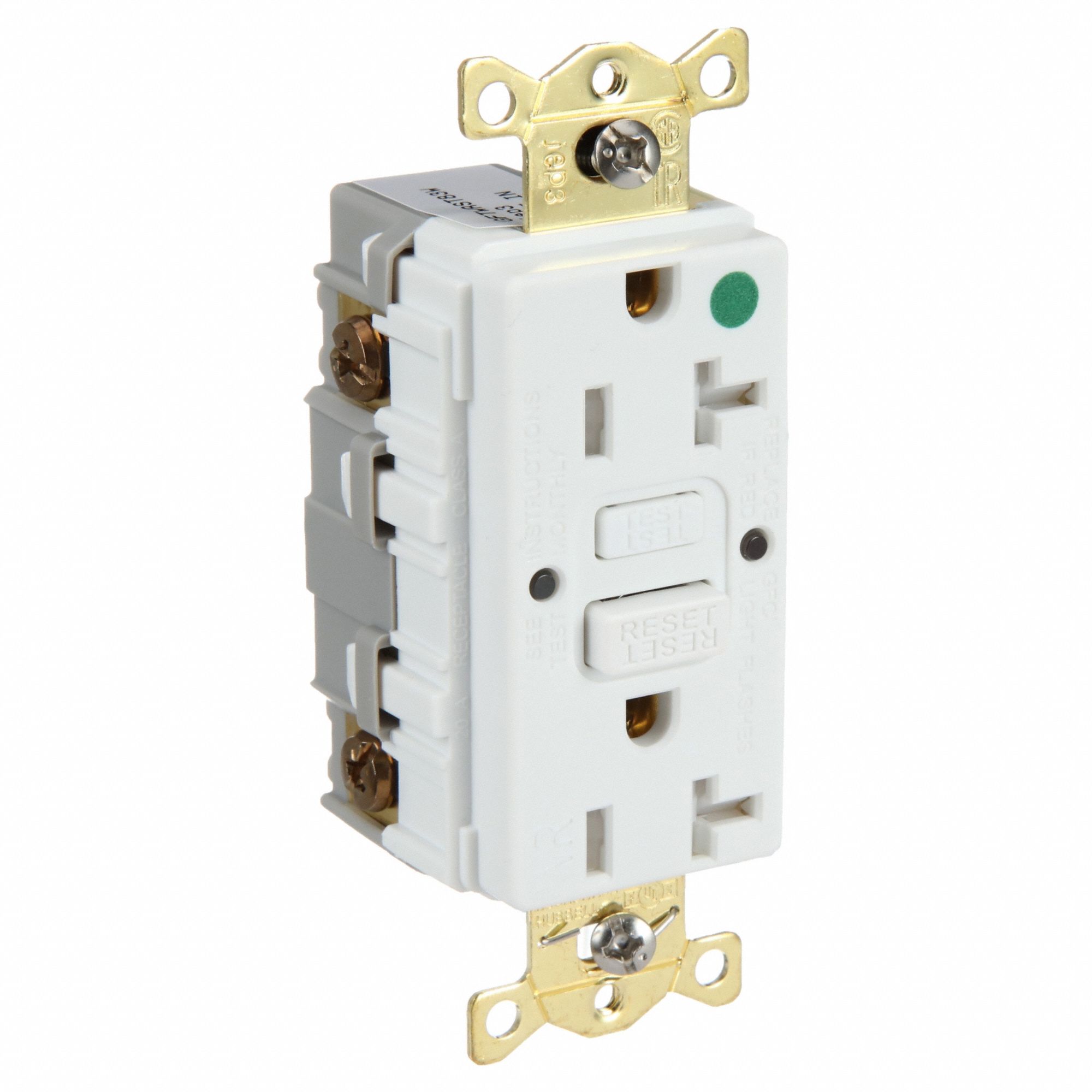 HUBBELL, Duplex, 5-20R, GFCI Receptacle - 39EA60|GFRTW83W - Grainger