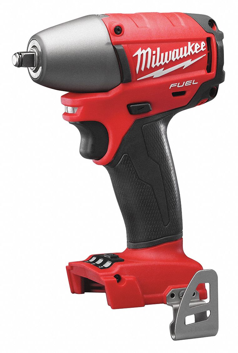 MILWAUKEE, 3/8 in Drive Size, 210 ft-lb Fastening Torque, Impact Wrench ...