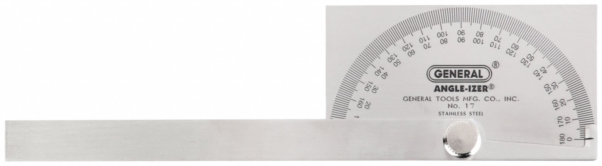 GENERAL, 6 in Blade Lg, 0°to 180°, Manual-Reading Protractor - 39EP33 ...