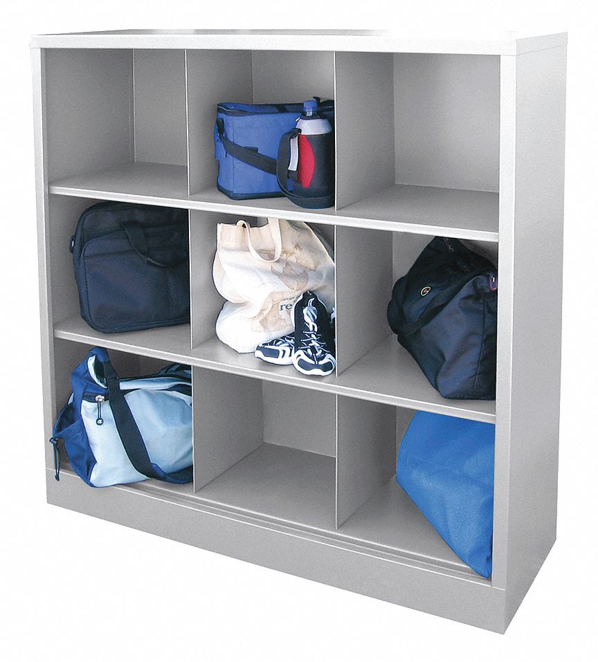 SANDUSKY, 46 in x 18 in x 54 in, 9 Compartments, Cubby Cabinet - 39EY37 ...