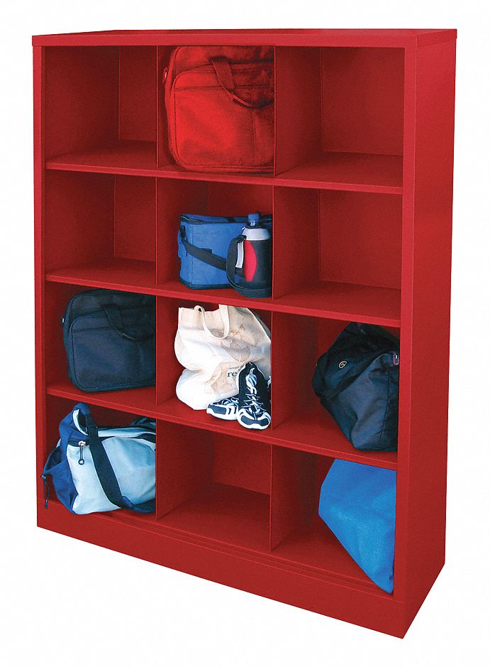 SANDUSKY, 46 in x 18 in x 66 in, 12 Compartments, Cubbie Cabinet ...