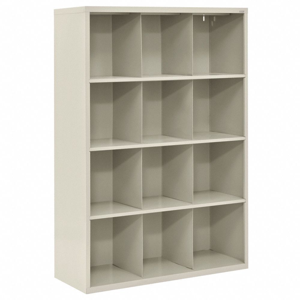 SANDUSKY, 46 in x 18 in x 66 in, 12 Compartments, Cubby Cabinet ...
