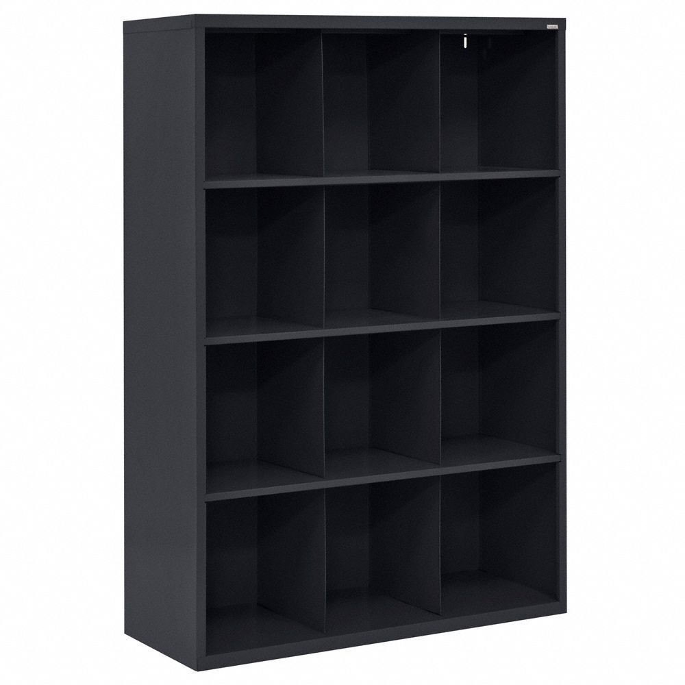 SANDUSKY, 46 in x 18 in x 66 in, 12 Compartments, Cubby Cabinet ...