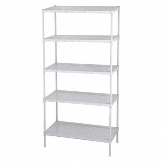 Standalone, 36 in x 18 in, Metal Shelving - 39EY60|PWS351871-5W - Grainger