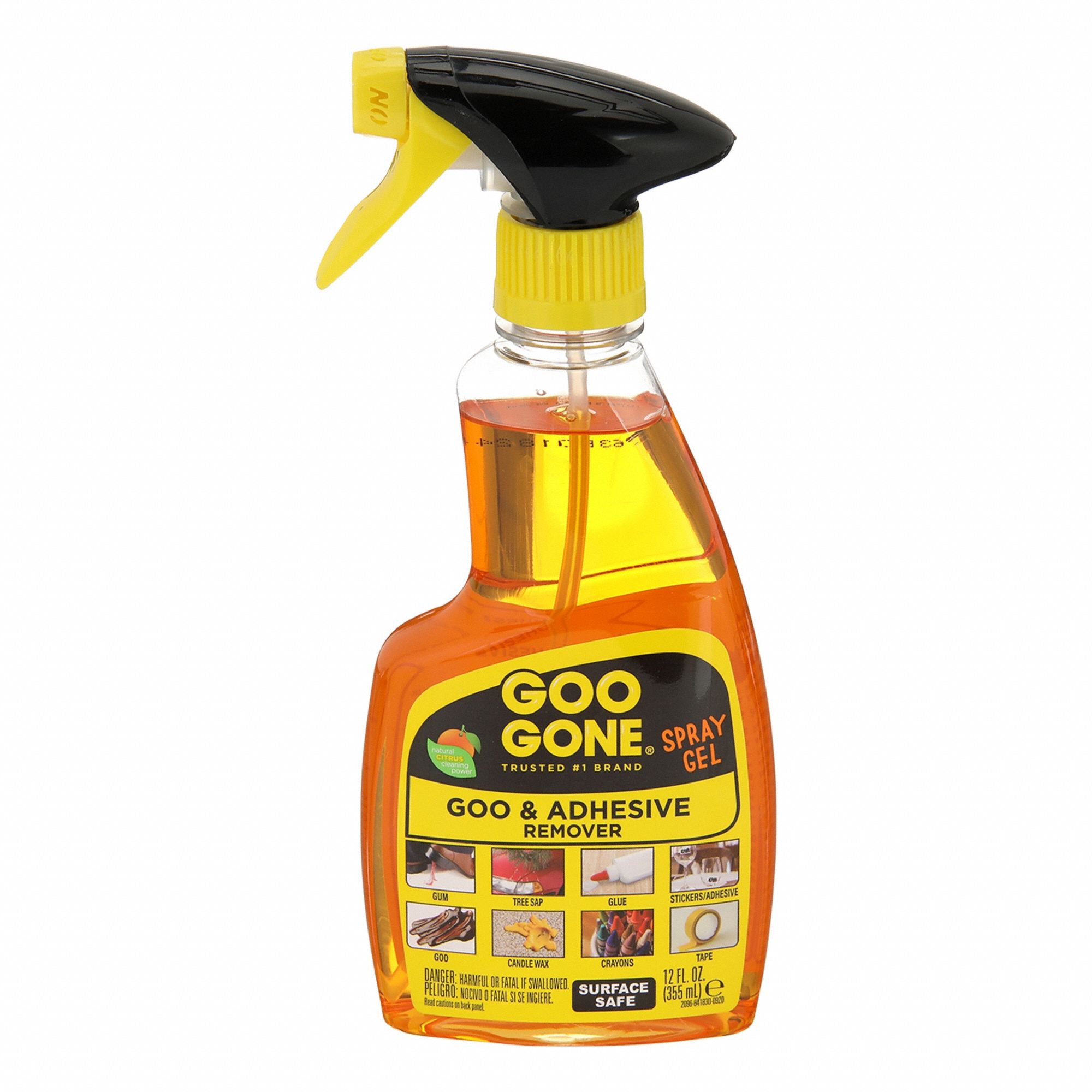 GOO GONE, Trigger Spray Bottle, 12 oz Container Size, Citrus Adhesive ...