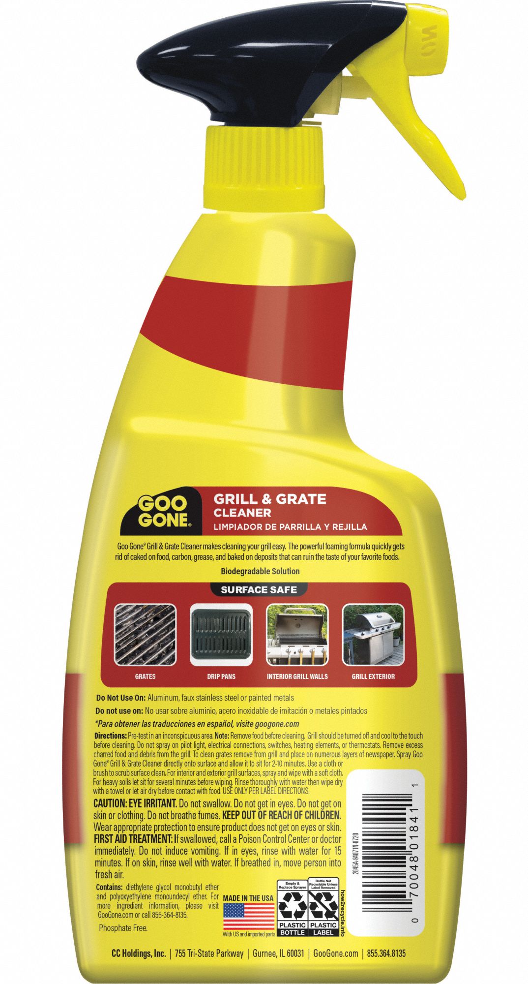 GOO GONE Grill and Grate Cleaner: Trigger Spray Bottle, 24 oz, Liquid ...