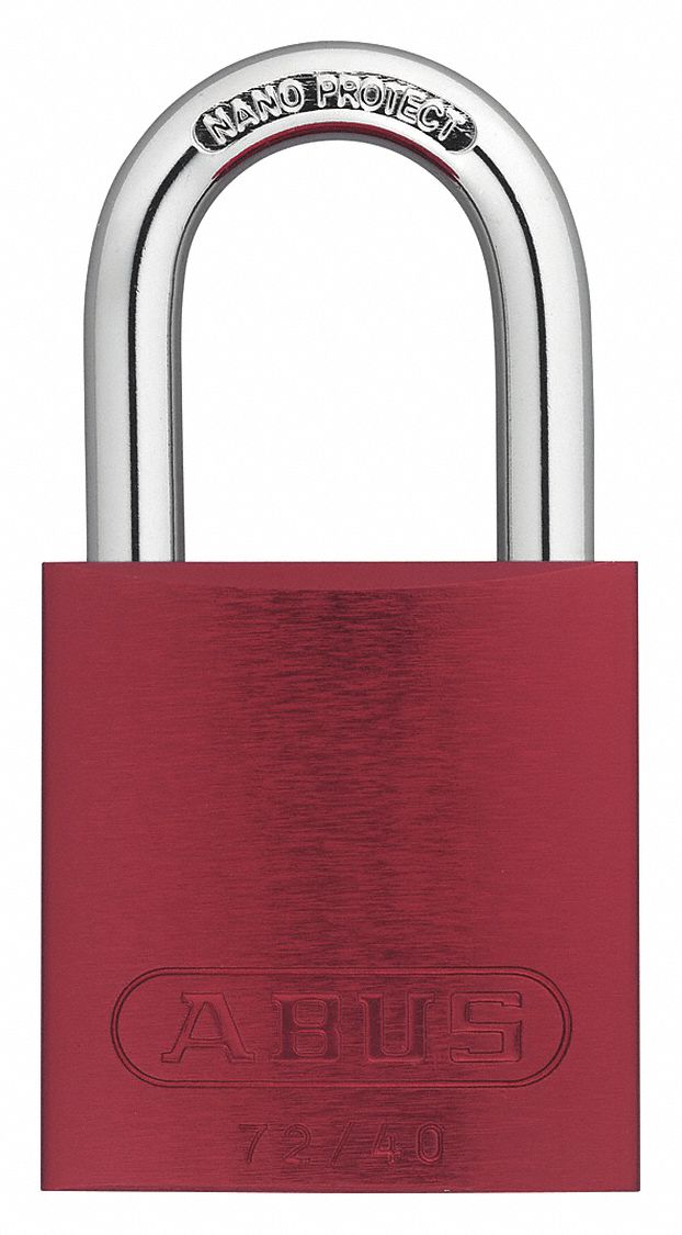 ABUS, Keyed Different, Aluminum, Lockout Padlock - 39F210|72AL/40KD - Grainger