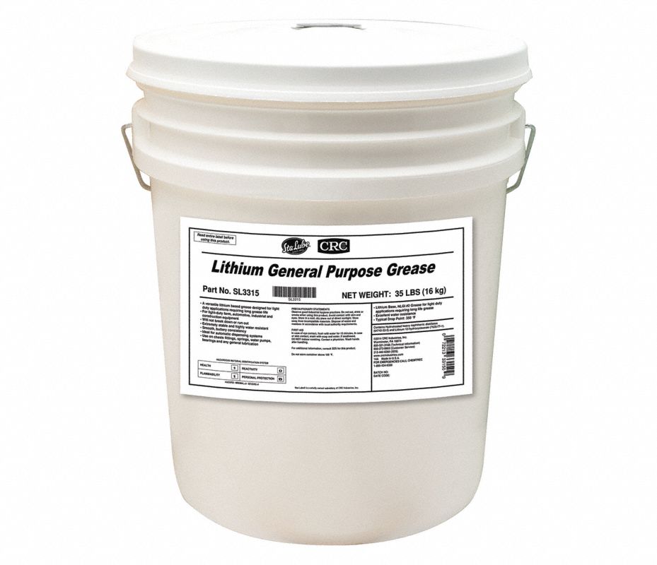 CRC Grasa Multiusos Ámbar Cubeta 35 lb. No Clasificado - 39F945 ...