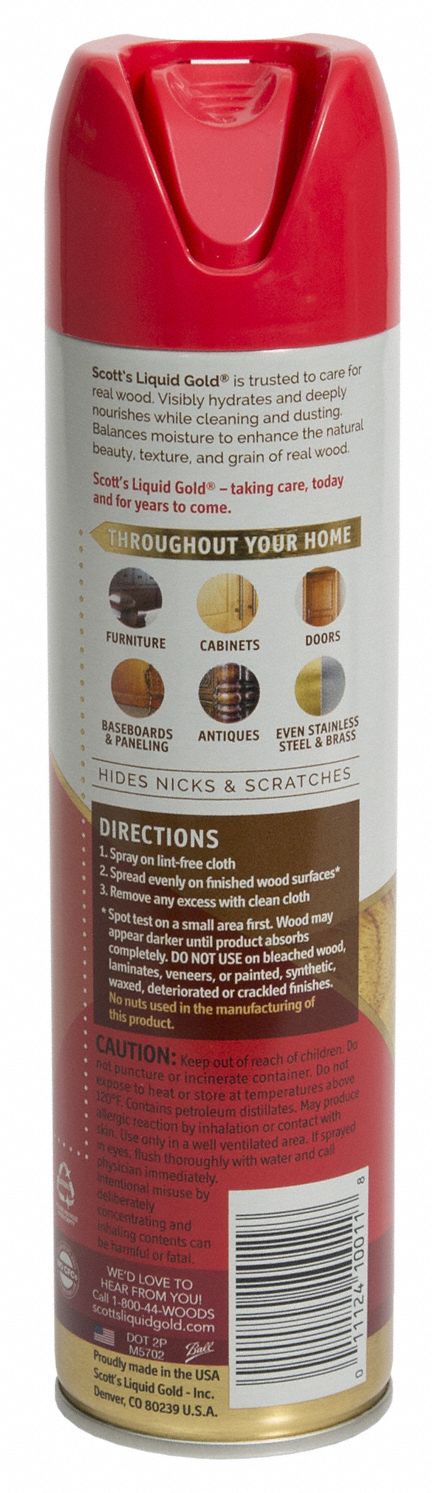 SCOTTS LIQUID GOLD Wood Cleaner: Aerosol Spray Can, 10 oz Container ...