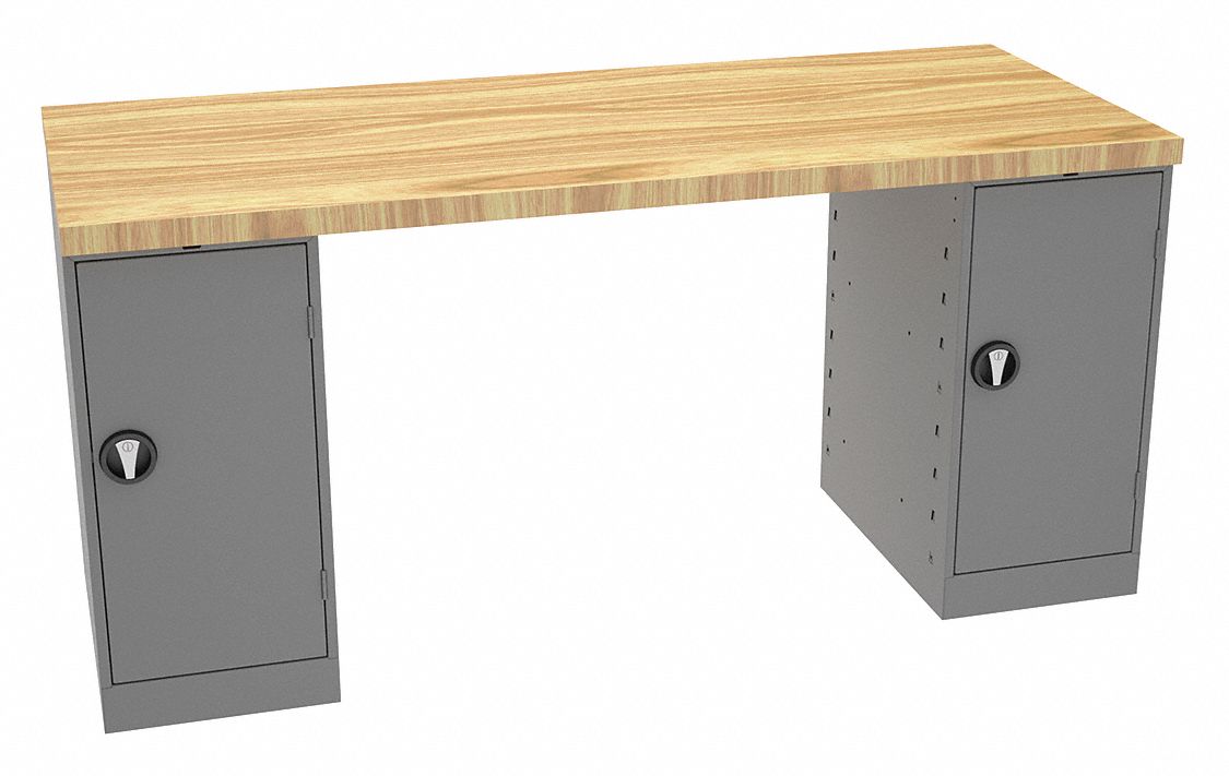 TENNSCO, Fixed Ht, Butcher Block, Workbench - 39FL80|MWB-3-3072M - Grainger