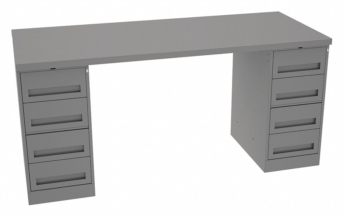 TENNSCO, Fixed Ht, Steel, Workbench - 39FM16|MWB-1-3072S - Grainger