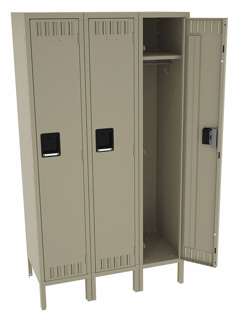 TENNSCO, 36 in x 18 in x 66 in, Louvered, Wardrobe Locker - 39FM30|STS ...