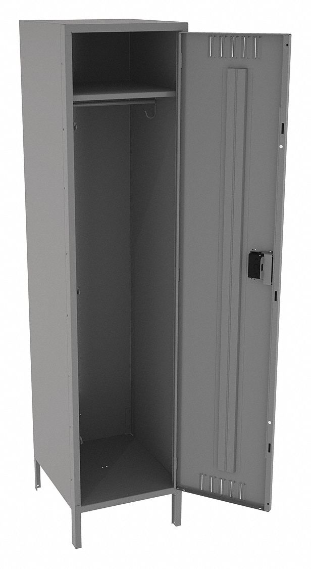 TENNSCO WRDRB LOCKR,LVRD,1 WD,1 TIER,MEDIUM GRAY - Box and Wardrobe ...