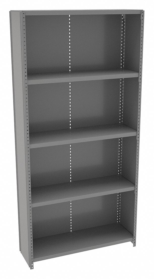 TENNSCO Metal Shelving: Standalone, Light-Duty, 36 in x 12 in, 72 in ...