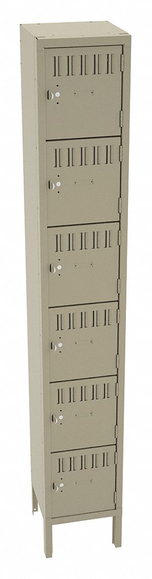 TENNSCO, 12 in x 12 in x 78 in, 6 Tiers, Box Locker - 39FN81|BS6-121212 ...