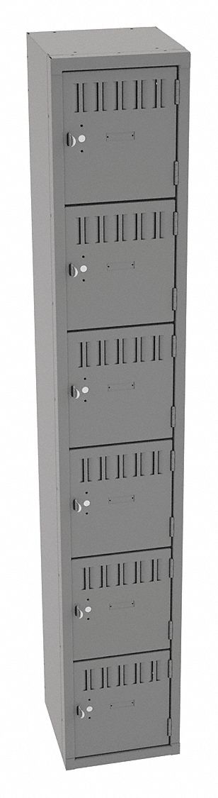 TENNSCO, 12 in x 12 in x 72 in, 6 Tiers, Box Locker - 39FN84|BS6-121212 ...