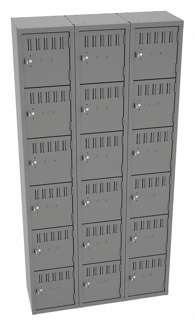 TENNSCO, 36 in x 12 in x 72 in, 6 Tiers, Box Locker - 39FN86|BS6-121212 ...
