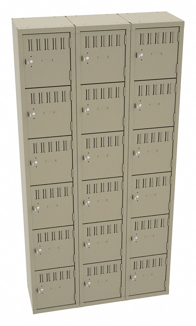 TENNSCO, 36 in x 12 in x 72 in, 6 Tiers, Box Locker - 39FN87|BS6-121212 ...