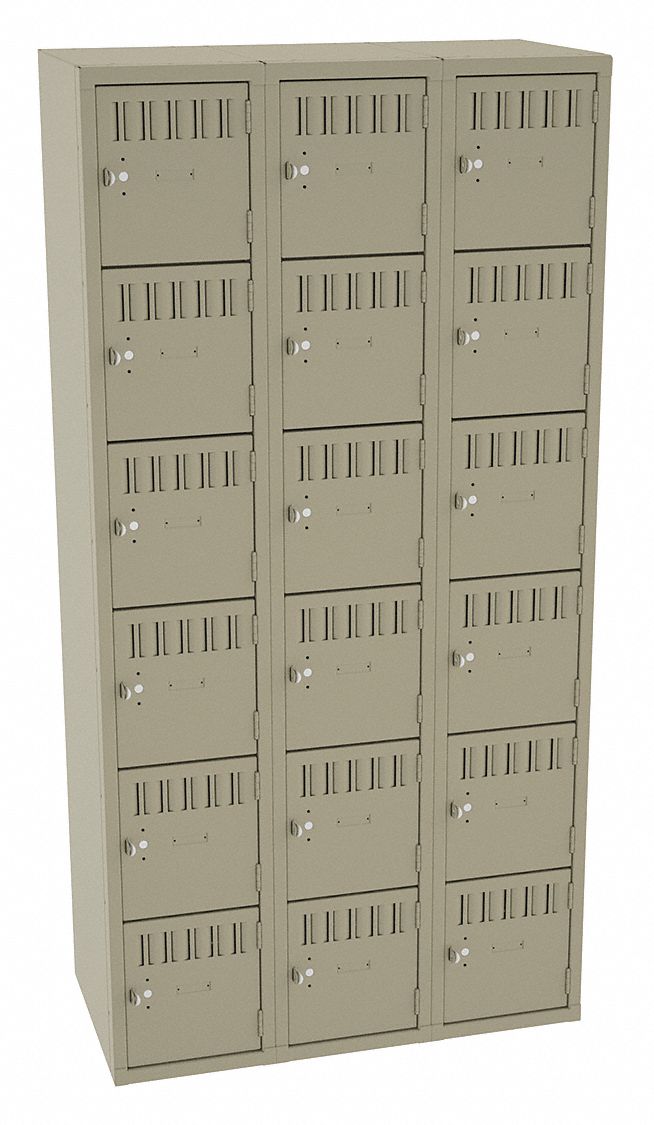TENNSCO, 36 in x 18 in x 72 in, 6 Tiers, Box Locker - 39FN91|BS6-121812 ...