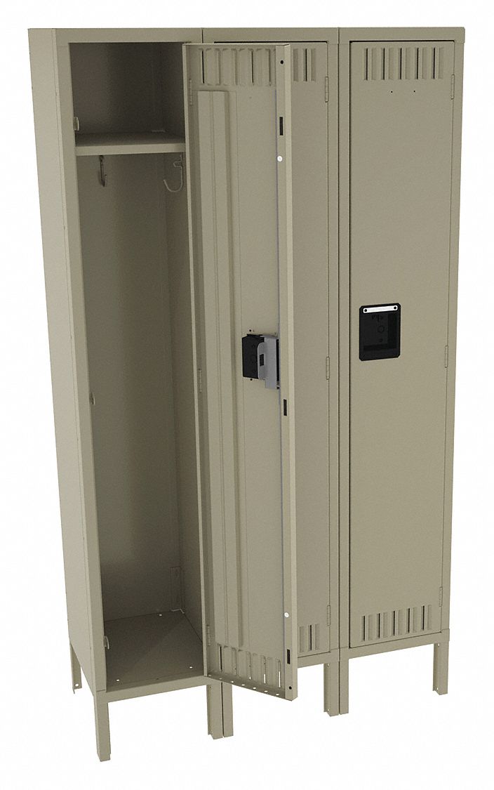 TENNSCO, 36 in x 15 in x 66 in, Louvered, Wardrobe Locker - 39FP38|STS ...