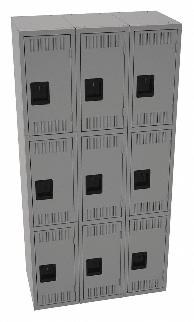 TENNSCO, 36 in x 18 in x 72 in, Louvered, Wardrobe Locker - 39FP75|TTS ...