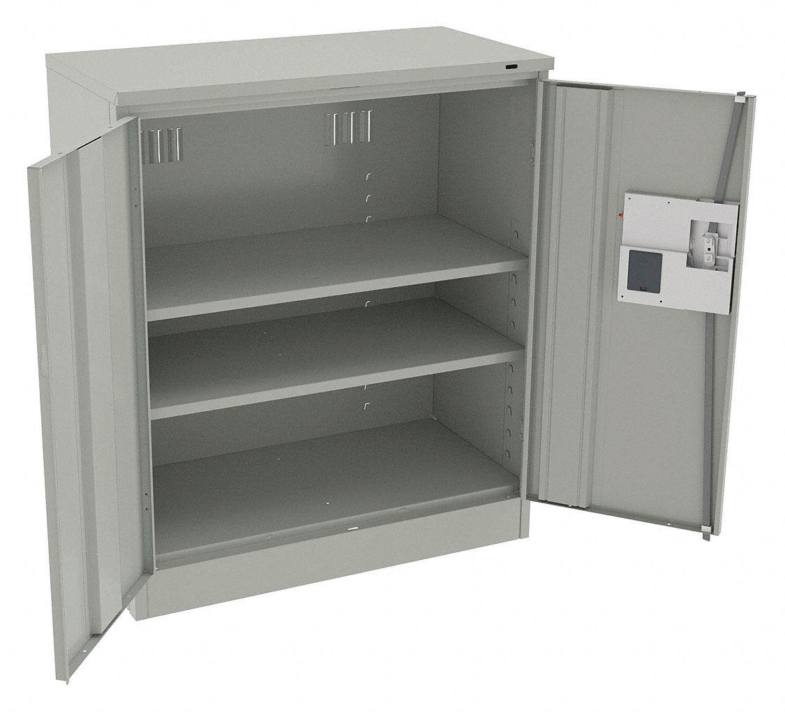 TENNSCO, 36 in x 18 in x 42 in, Recessed Pull Handle & Electronic ...