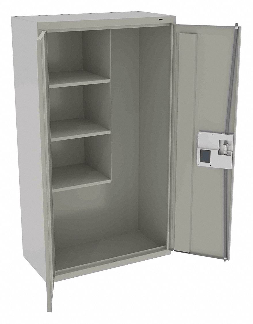 TENNSCO, 36 in x 18 in x 64 in, 3 Fixed Shelves, Storage Cabinet ...