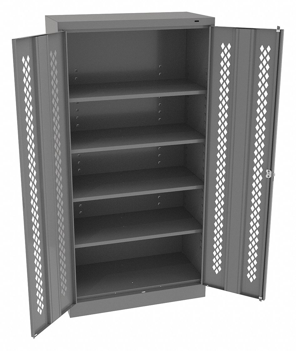 TENNSCO, 36 in x 18 in x 72 in, 4 Adj Shelves, Storage Cabinet - 39FR74 ...