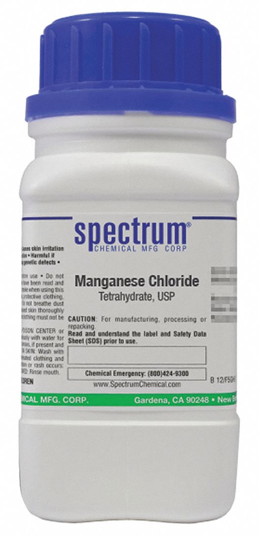 Manganese Chloride,Tetrahydrate,USP,125g - Grainger