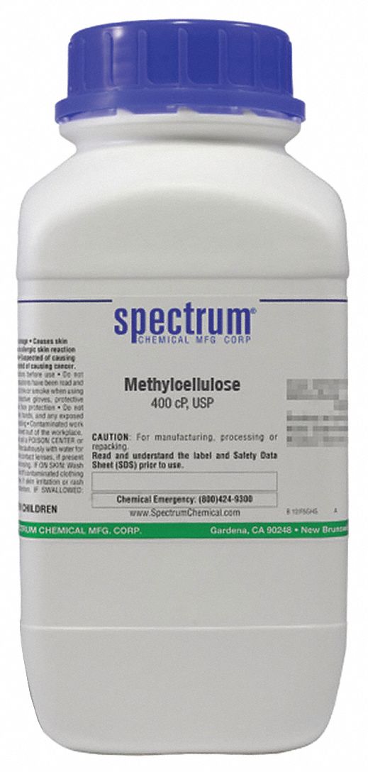 USP, 500 g, Methylcellulose - 400 cP - 39G656|ME136-500GM10 - Grainger