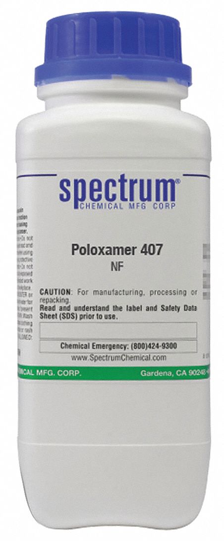 SPECTRUM Poloxamer 407, NF, 500g - 39G707|P1166-500GM10 - Grainger
