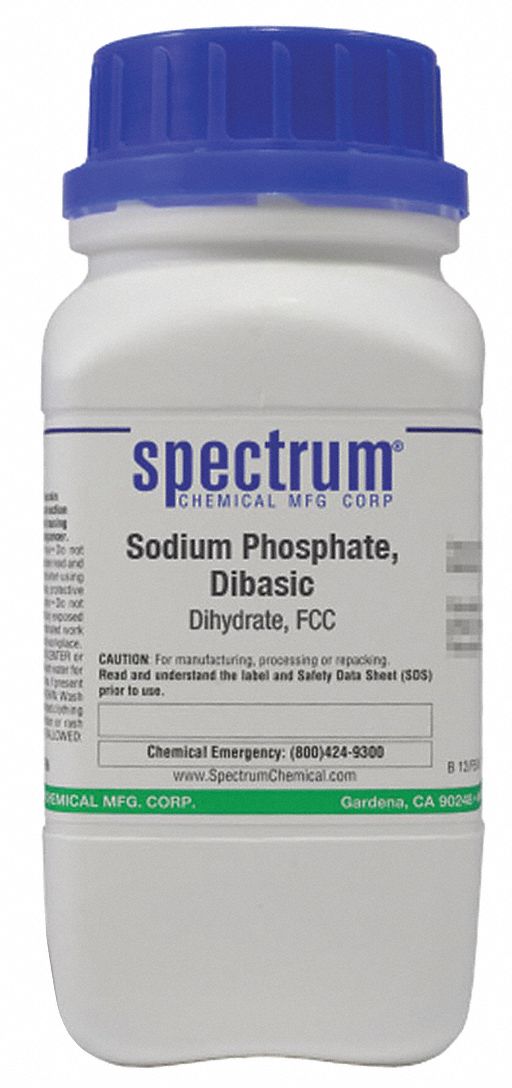 FCC, 500 g, Sodium Phosphate - Dibasic - 39G864|S1108-500GM10 - Grainger
