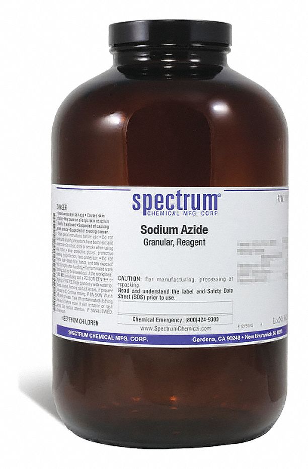 Lab, 2.5 kg, Sodium Azide - 39H013|SO110-2.5KG13 - Grainger
