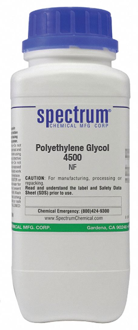 SPECTRUM Polyethylene Glycol 4500, NF, 500 g - 39H465|P1792-500GM10 ...