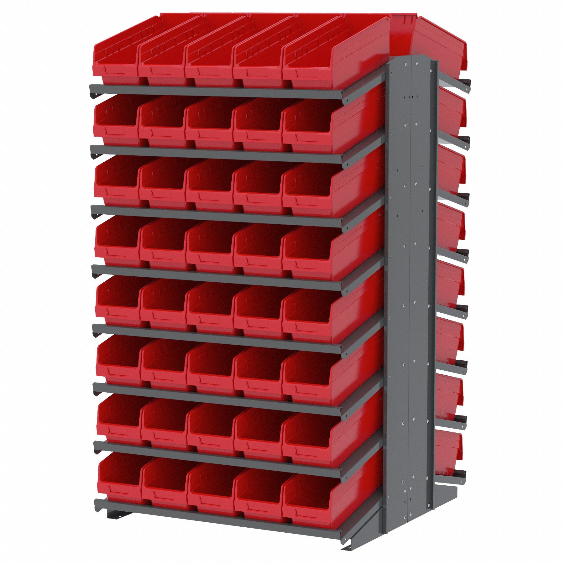 AKRO-MILS Pick Rack: 36 in x 36 in x 60 in, 2 Sided, 0 Bins, 16 Shelves ...