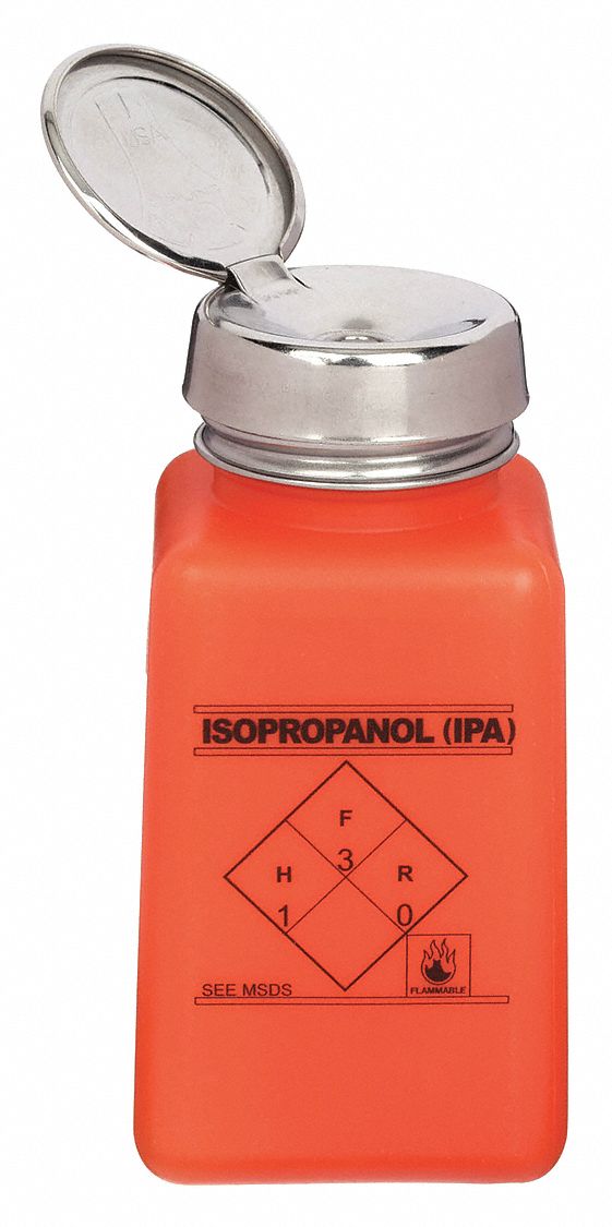 HDPE, 6 fl oz Capacity - oz, Graduated IPA Dispensing ESD Bottle ...