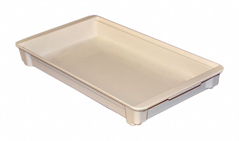 MOLDED FIBERGLASS, 1.8 gal, 20 3/4 in x 11 1/4 in x 2 3/8 in, Stacking ...