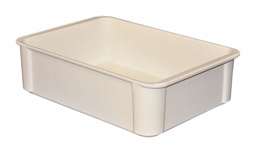 MOLDED FIBERGLASS, 3 gal, 16 1/2 in x 11 3/8 in x 4 5/8 in, Stacking ...